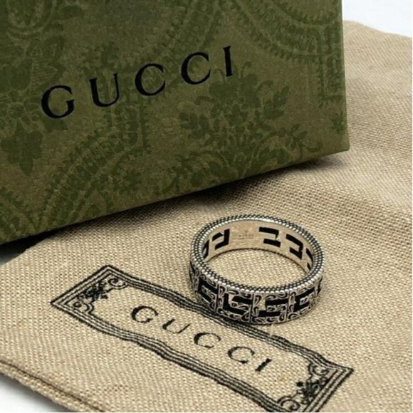 Gucci | Jewelry | Gucci Gucci Square G Silver Ring 2 Ag925 | Poshmark